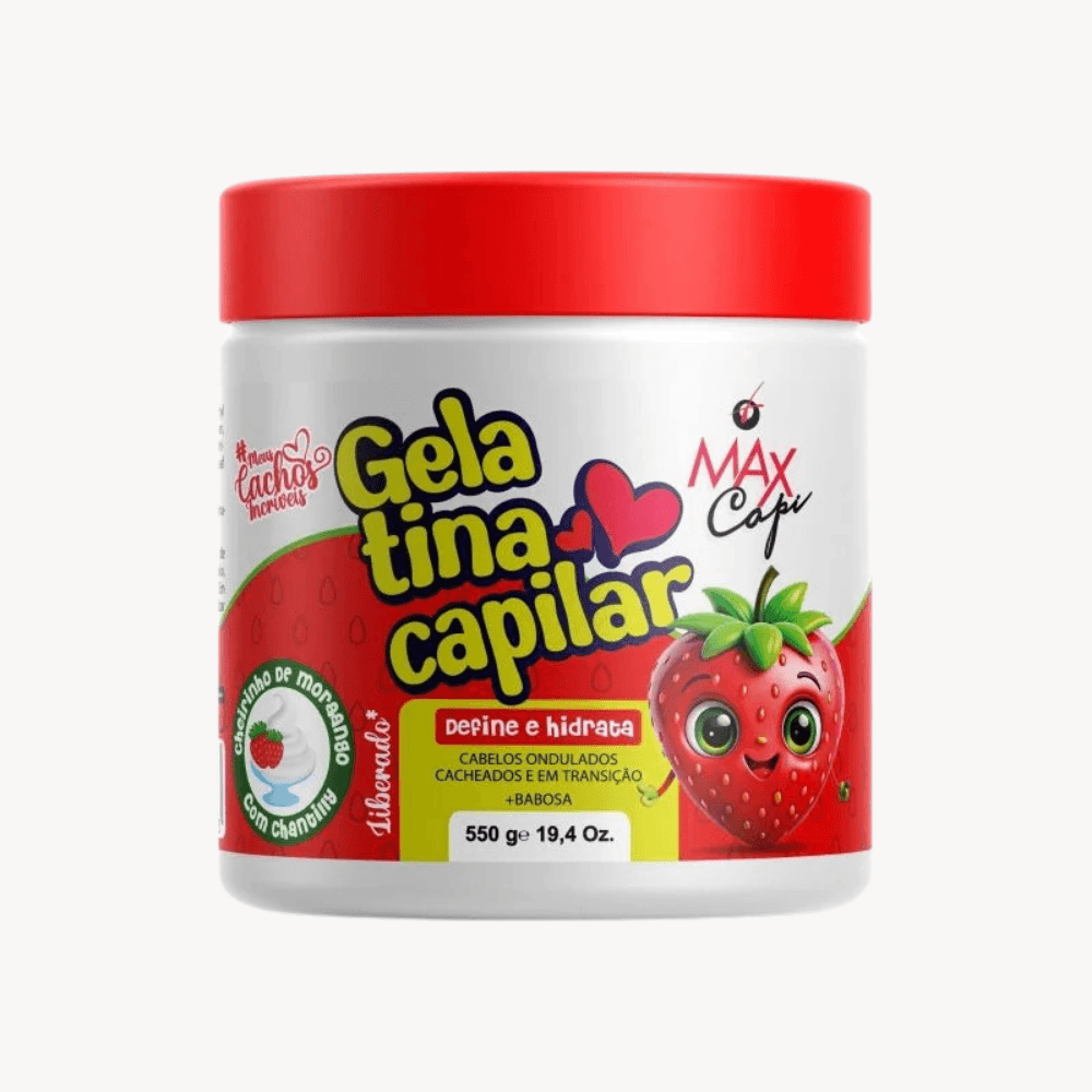Gelatina Max Capi Morango 550g - Iap! - Iap Cosméticos